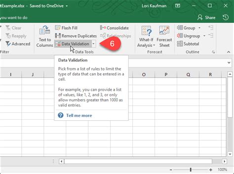 如何使用microsoft Excel中的数据验证创建下拉列表 数字指南