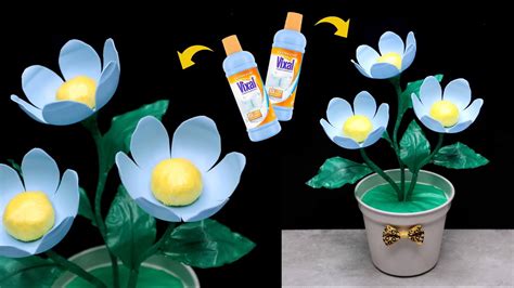How To Make Very Easy And Beautiful Plastic Bottle Flower Cara