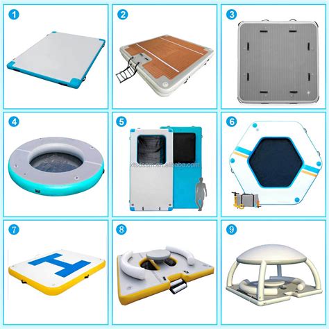 Inflatable Floating Dock Platform Mesh Pool Dock Floats Inflatable