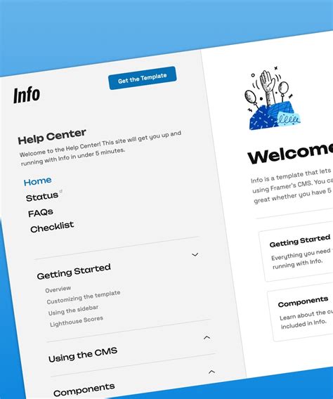 Info — Knowledge Base Template Framer Templates