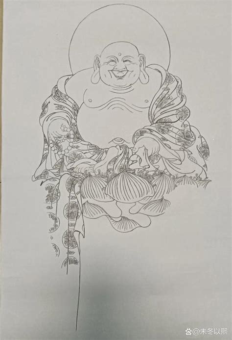 弥勒佛简笔画线条（汇总18张）简笔画图片大全