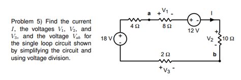Solved Find The Current 1 The Voltages V 1 V 2 And V 3 Chegg Com