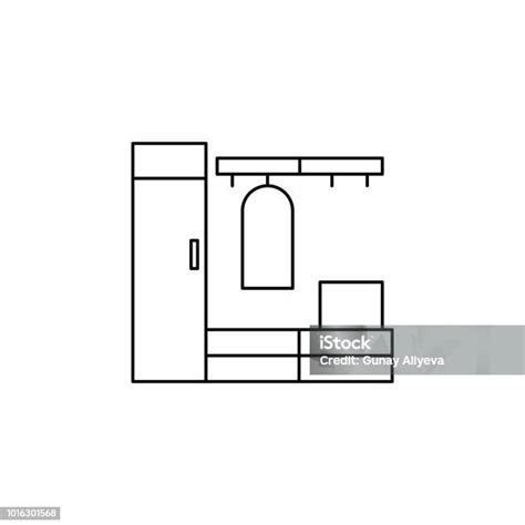 衣櫃線圖示向量圖形及更多住宅房間圖片 住宅房間 傢俱 儲物櫃 Istock