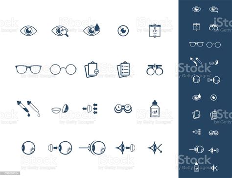 Ilustración De Iconos De Optometría Y Más Vectores Libres De Derechos