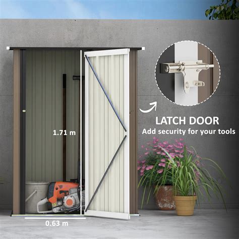 Outsunny 5ft X 3ft Garden Metal Storage Shed Outdoor Tool Shed With