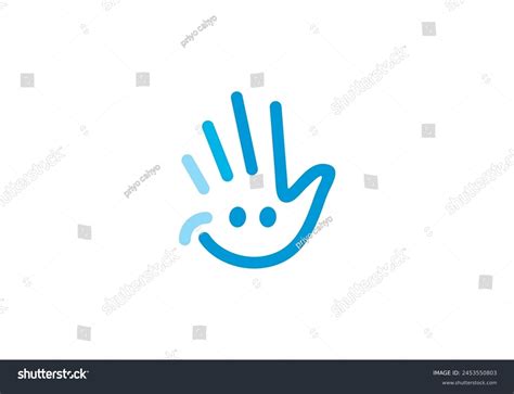 Simple Hello Smile Logo Design Vector Stock Vector Royalty Free