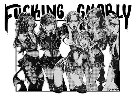 Katseye Gnarly Group Anime Drawing References Group Of Four Poses