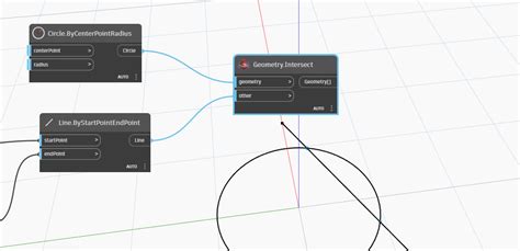 intersection between curve line and circle revit dynamo