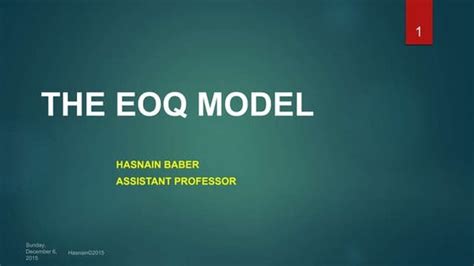 Inventory Model Operation Research Ppt