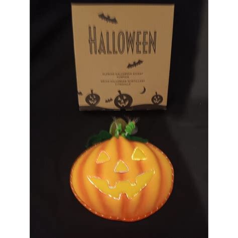 Avon Holiday Avon Fiber Optic Glowing Halloween Hanging Pumpkin 9