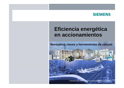 PDF Eficiencia Energ Tica En Accionamientos Siemens Galicia 2009