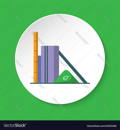 Biomass Power Station Icon In Flat Style On Round Vector Image