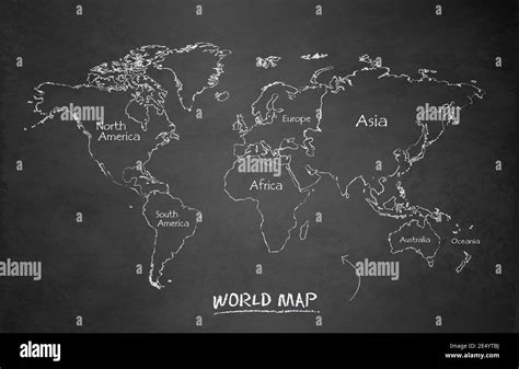 Mapa De Continentes Del Mundo División Administrativa Separa