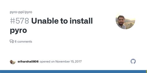 Unable To Install Pyro Issue Pyro Ppl Pyro Github