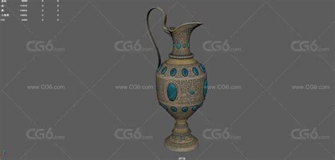 银色工艺品 古董瓶子 文物 嵌珐琅 香炉 出土文物 掐丝珐琅 古董 紫金壶 酒壶 古代 3d模型下载 生活用品模型库 杯具器皿模型下载