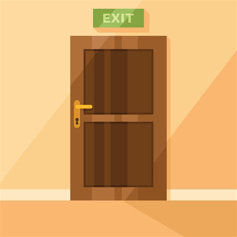 Vector Image Of Exit Door 22709703 Vector Art At Vecteezy