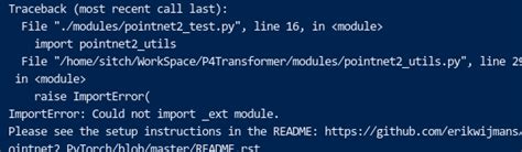 could not import ext module · issue 11 · hehefan p4transformer · github