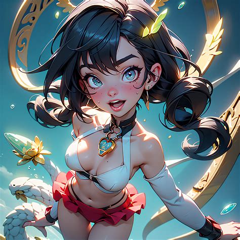 Chibi Girl And A Dragon UnrealEngine5 Ultra Cinematic VanGogh