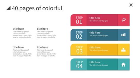Set Of Four Colorful Buttons With Magnifying Glass Google Slides Theme And Powerpoint Template
