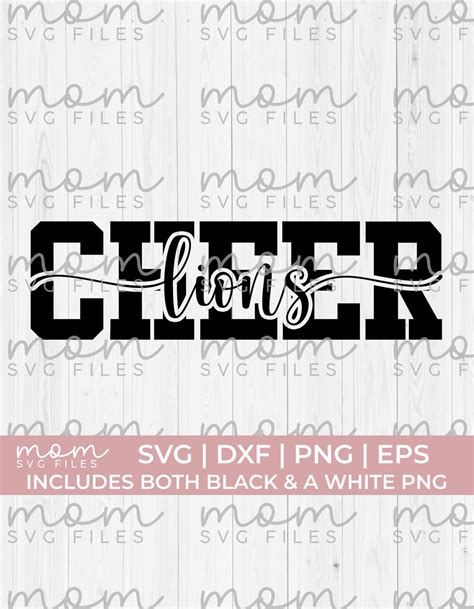 Lions Cheer Svg Png Lions Cheerleading Svg Lions Cheerleader Svg