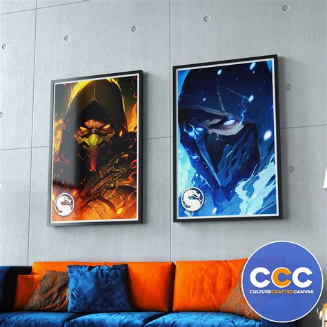 Sub Zero Poster Mortal Kombat Physical Hanging Wall Art Etsy