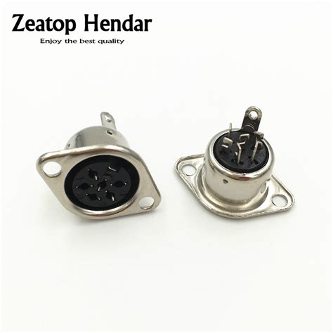 20pcs Din 6 Pin Female Jack Cable Plug Adapter Panel Mount Solder