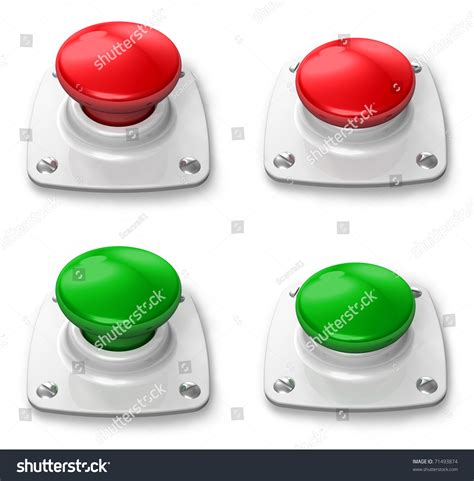 Set Pressed Unpressed Buttons Stock Illustration 71493874