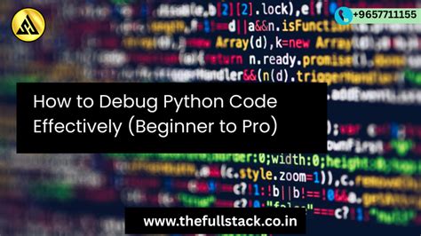 how to debug python code effectively beginner to pro