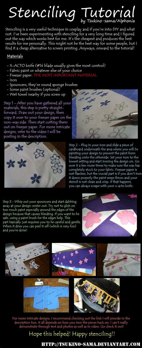 Stenciling Tutorial By Alphonia Deviantart Com Tutorial Cosplay Diy Textile Tutorial