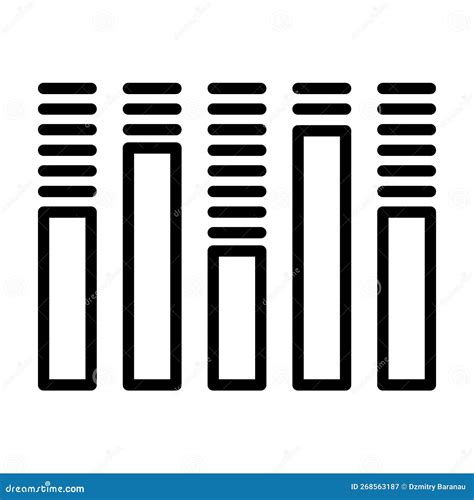 Digital Signal Icon Line Isolated On White Background Black Flat Thin Icon On Modern Outline