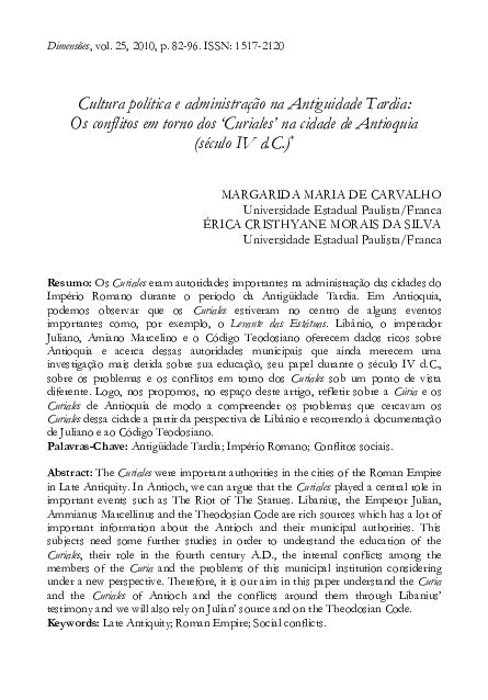 Pdf Cultura Política E Administração Na Antiguidade Tardia