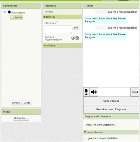 Incorrect Response From Alexa Testing Mit App Inventor Alexa Mit App Inventor Community