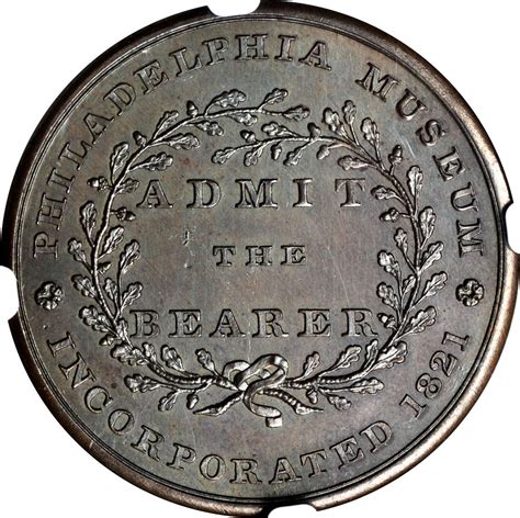 1821 Philadelphia Museum With Text Token Token Buyers