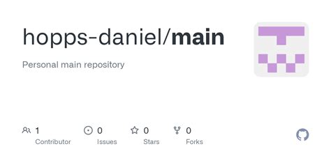 GitHub Hopps Daniel Main Personal Main Repository