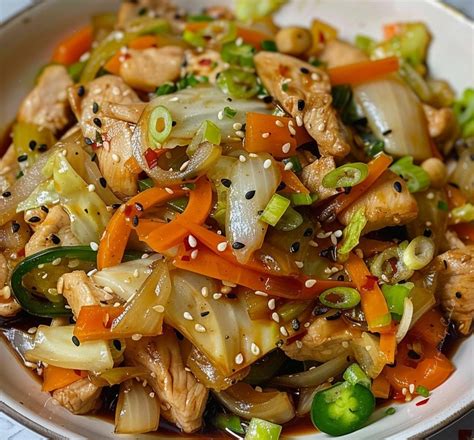 Chinese Chicken Cabbage Stir Fry