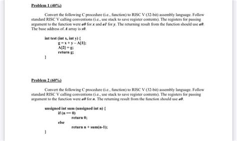 solved problem 1 40 convert the following procedure