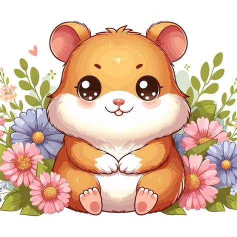 Premium Vector Cute Hamster Vector Cartoon Illustration