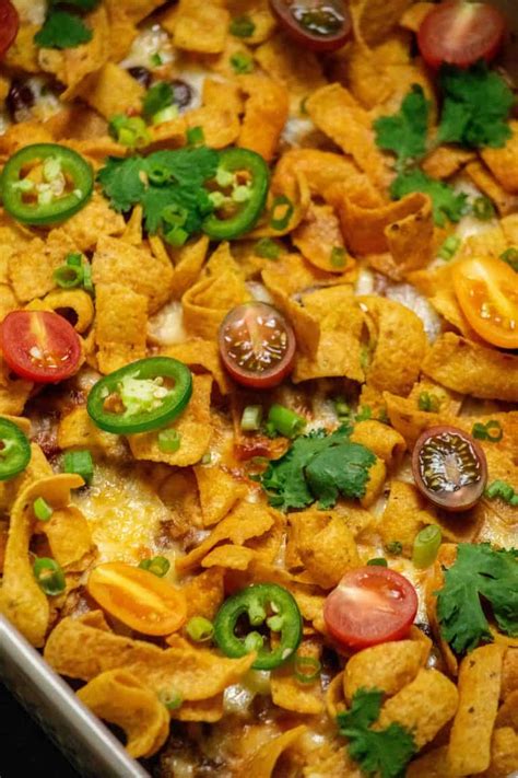 Easy Ground Beef Chili Frito Pie Casserole Recipe Jawns I Cooked