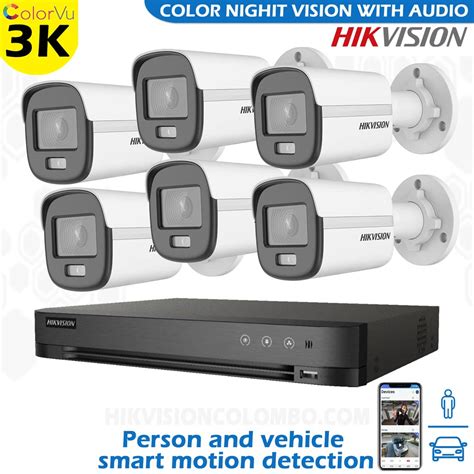 Best Cctv System Hikvision 3k Colorvu Cctv 6 Camera With Person Vehicle