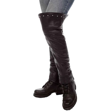 Studded Leather Half Chaps Motorcycle Shop Now Leather Chaps Maker
