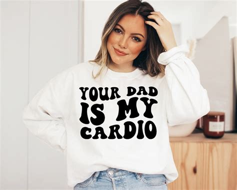 Your Dad Is My Cardio Svg Sarcasm Svg Workout Svg Svg Cut File Wavy