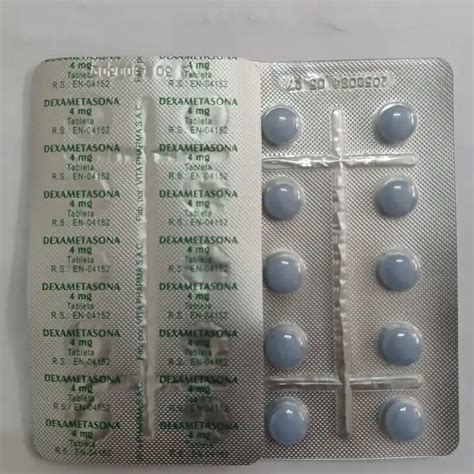 Dexametasona De 4 Mg De 10 Tabletas Antihistamínicos Medicamentos