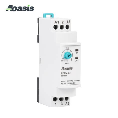 Aoasis Aerv Mm DIN Rail Erv Single Function Time Relay Electrical Delay On Timer Relay