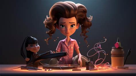 Premium Photo 3d Animated Character With Curly Hair