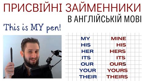 УРОК 30 ПРИСВІЙНІ ЗАЙМЕННИКИ В АНГЛІЙСЬКІЙ МОВІ ДЕТАЛЬНО Youtube