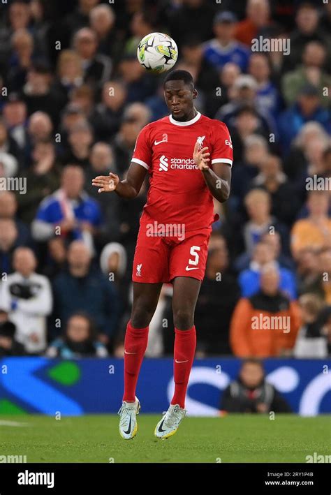 Liverpool England 27th September 2023 Ibrahima Konate Of Liverpool