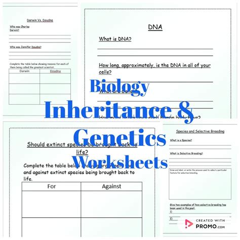 Ks3 Biology Inheritance And Genetics Worksheets Free And Premium Teaching Resources And Worksheets