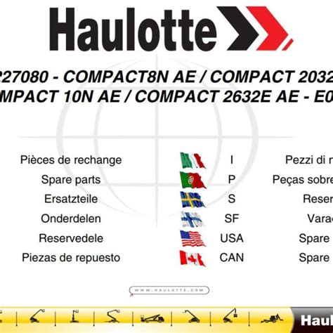 Haulotte Electric Scissor Lift Compact 8n Ae To 2632e Ae Spare Parts