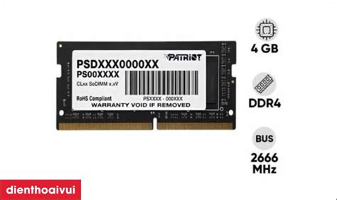 Ram Laptop Patriot Ddr4 4gb Bus 2666 Chính Hãng Lấy Liền