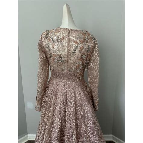 Mac Duggal Dresses Mac Duggal Embellished Illusion Long Sleeve A